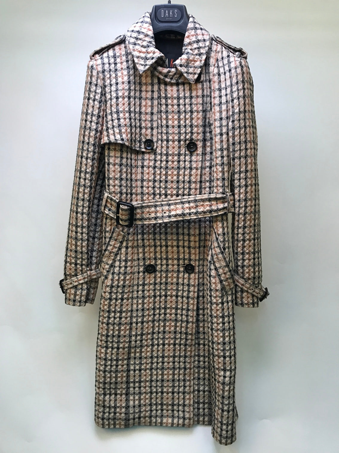 Daks Houndstooth Wrap Coat (870057087208031) – ISSI Outlet